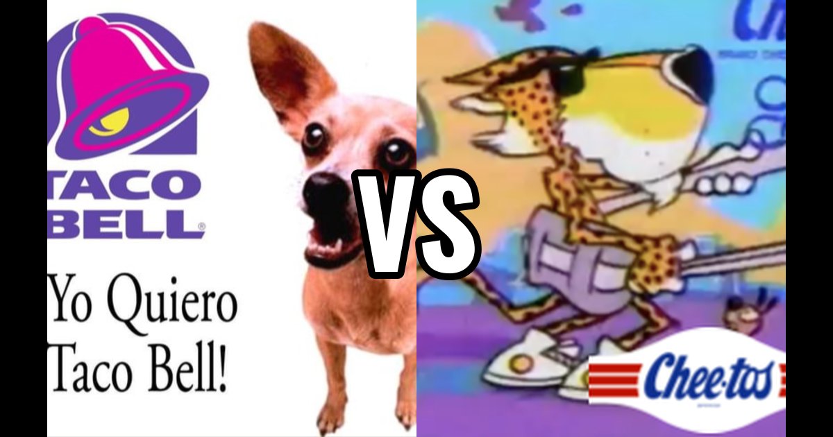 Taco Bell Chihuahua (Taco Bell) vs Chester Cheetah (Cheetos) - Which ...