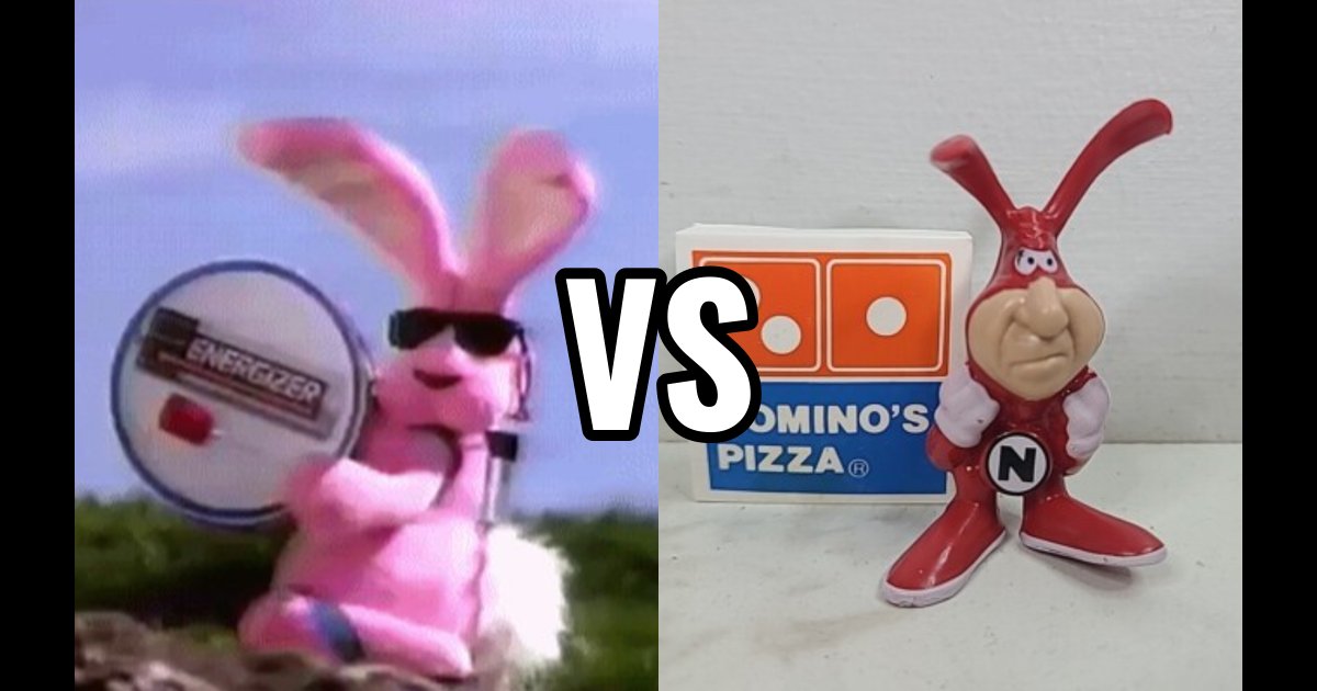 Energizer Bunny vs The Noid (Domino’s): Energizer Bunny Leads