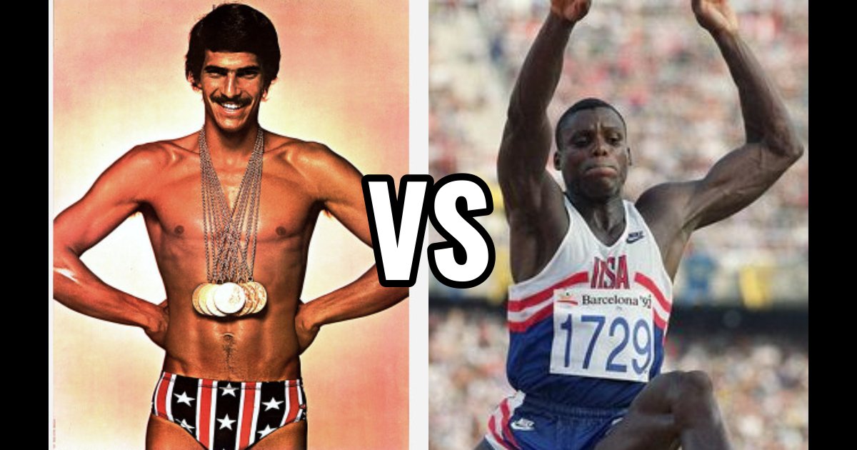 Carl Lewis vs Mark Spitz: Carl Lewis Leads