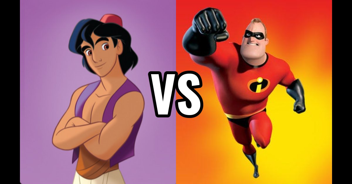 Aladdin (Aladdin) vs Mr. Incredible (The Incredibles) - Which Animated ...