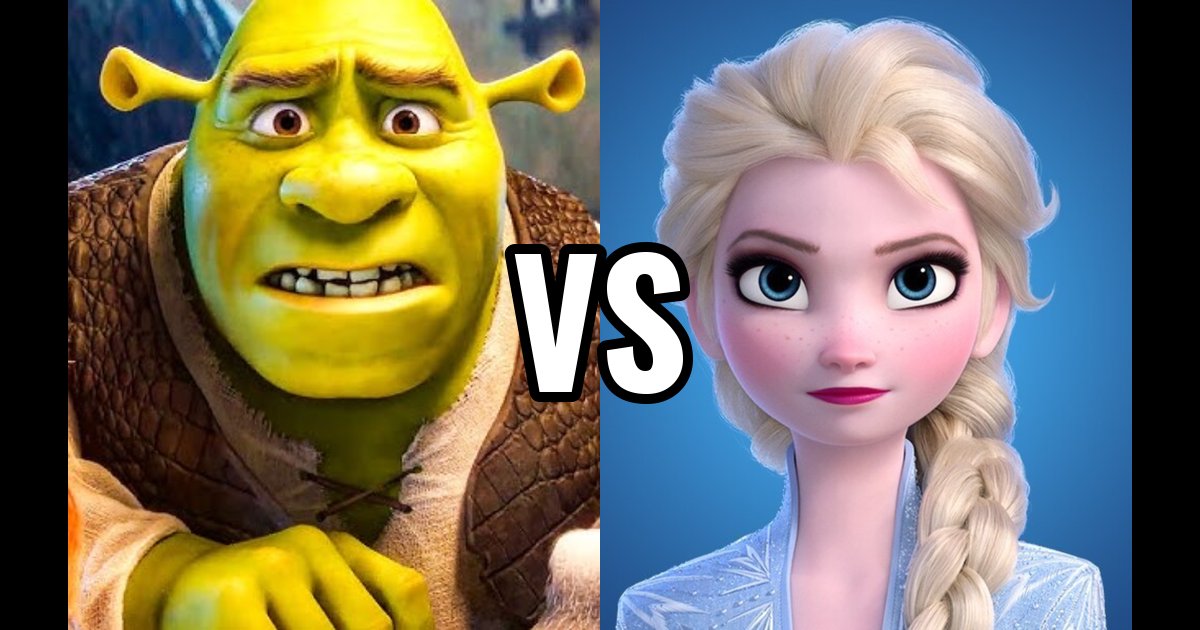 Elsa (Frozen) vs Shrek (Shrek): Shrek (Shrek) Leads