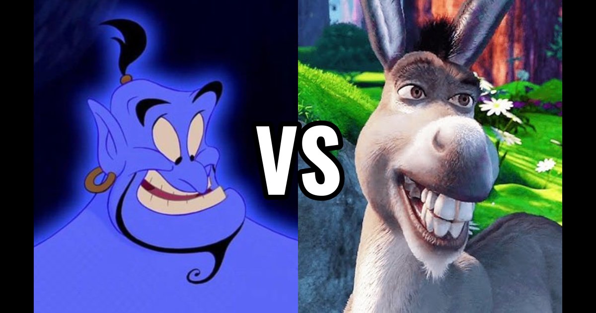 Donkey (Shrek) vs Genie (Aladdin): Donkey (Shrek) Leads
