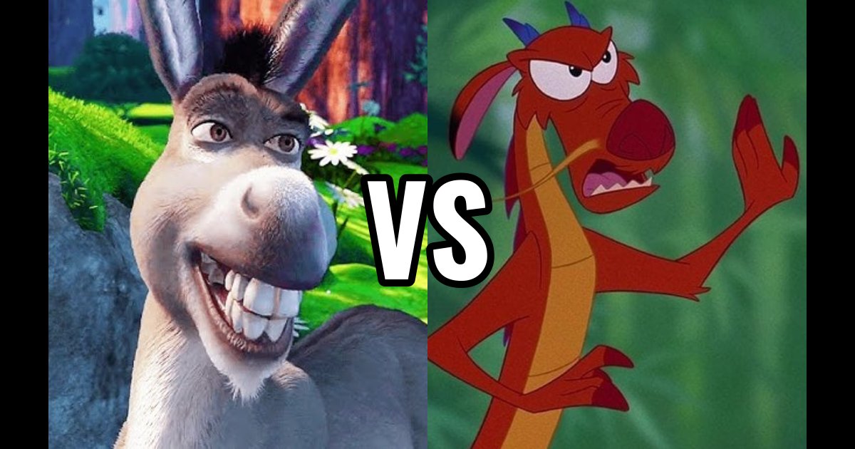 Donkey (Shrek) vs Mushu (Mulan) - Which Animated Movie Sidekick is Better?