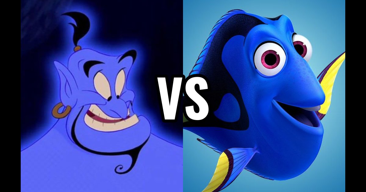 Dory (Finding Nemo) vs Genie (Aladdin): Genie (Aladdin) Leads