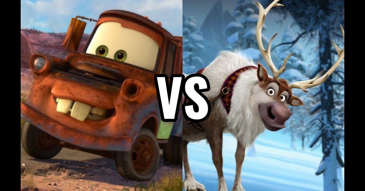 Mater (Cars) vs Sven (Frozen): Mater (Cars) Leads