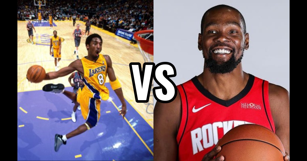 Kevin Durant vs Kobe Bryant: Kobe Bryant Leads