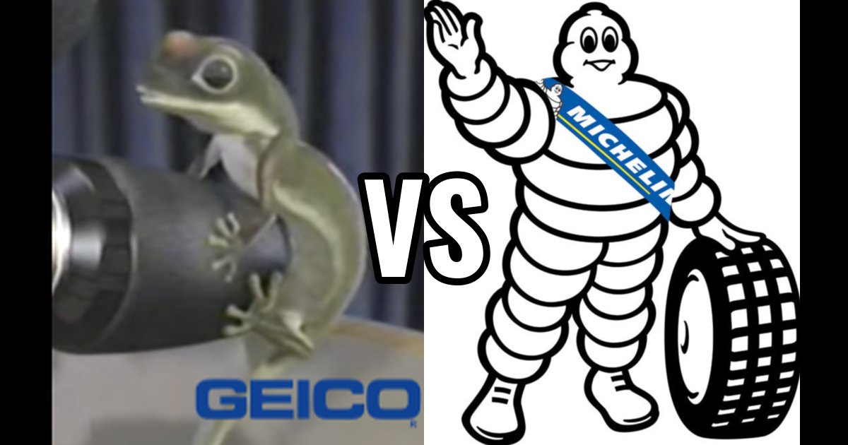 Geico Gecko vs Michelin Man: Michelin Man Leads