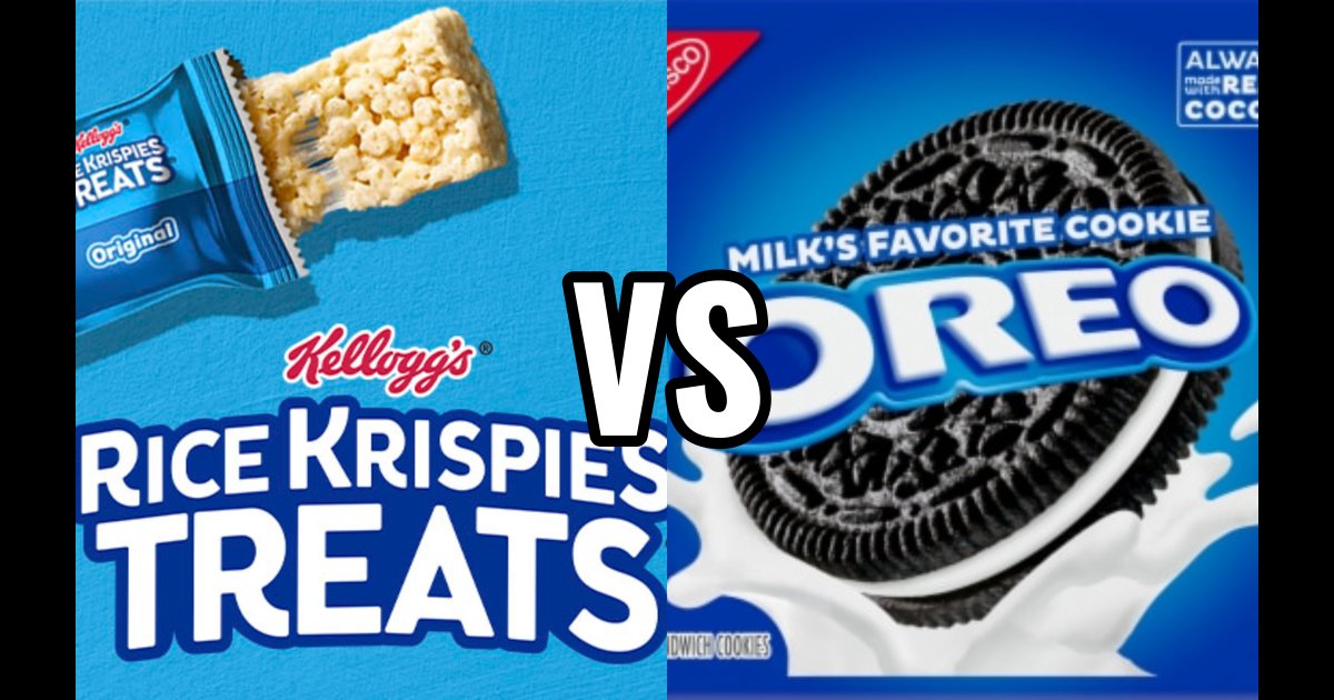 Oreos vs Rice Krispies Treats: Oreos Leads