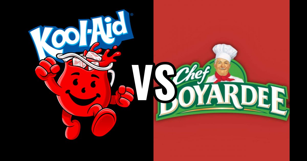 Chef Boyardee vs Kool-Aid Man: Kool-Aid Man Leads