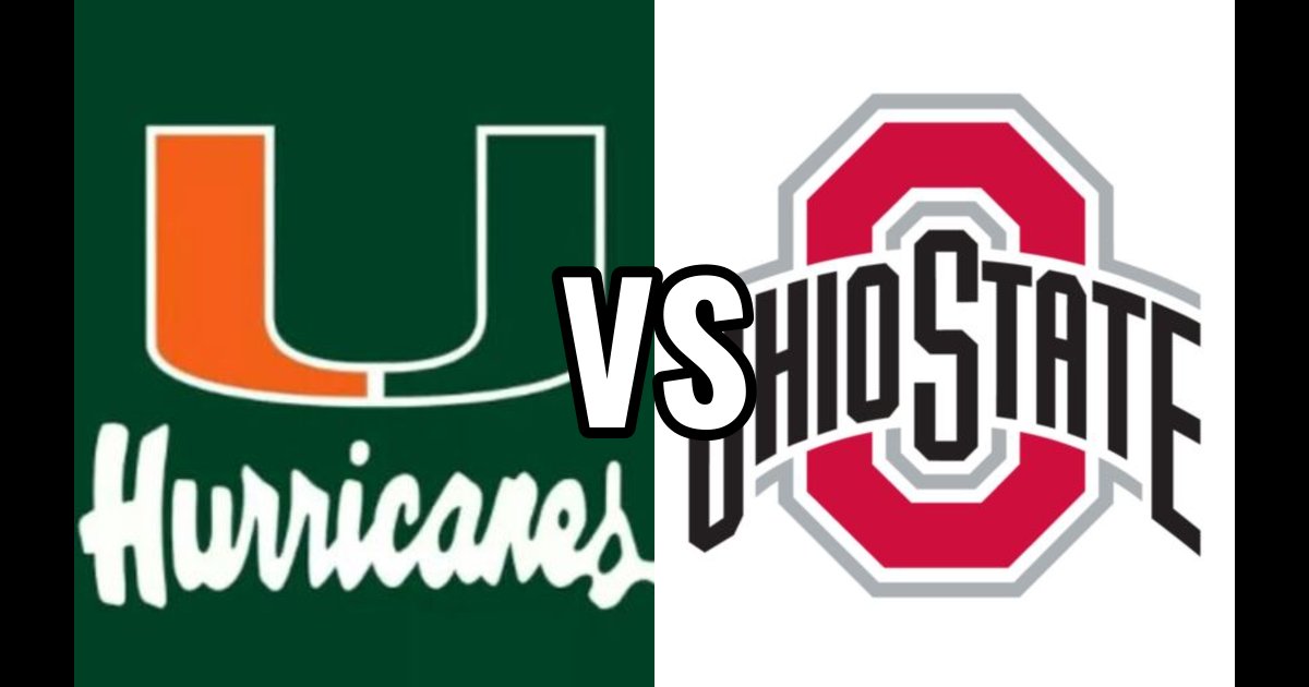 Miami Hurricanes vs Ohio State Buckeyes: Ohio State Buckeyes Leads