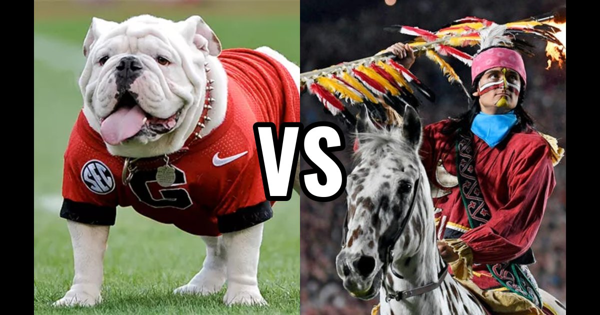 Osceola & Renegade (Florida State Seminoles) vs Uga (Georgia Bulldogs ...