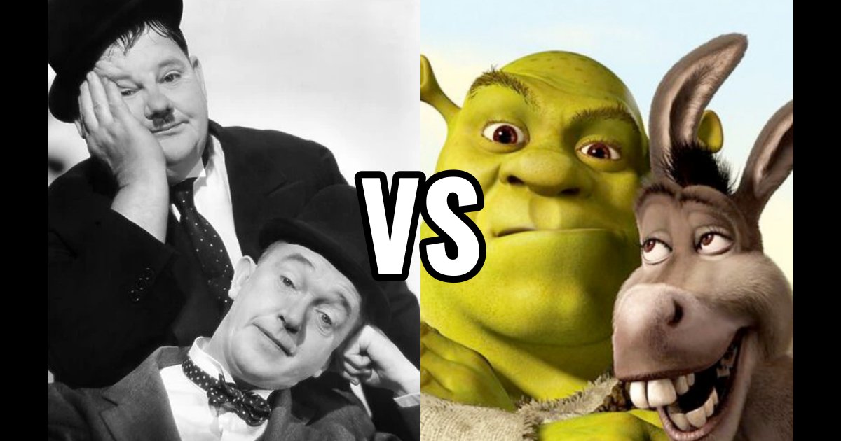 Laurel & Hardy vs Shrek & Donkey (Shrek) - Which Comedy Movie Duo is ...