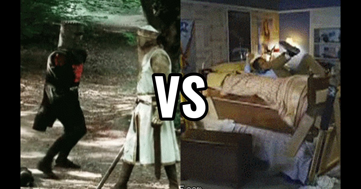 Bunk Bed Collapse (Step Brothers) vs The Black Knight (Monty Python And ...