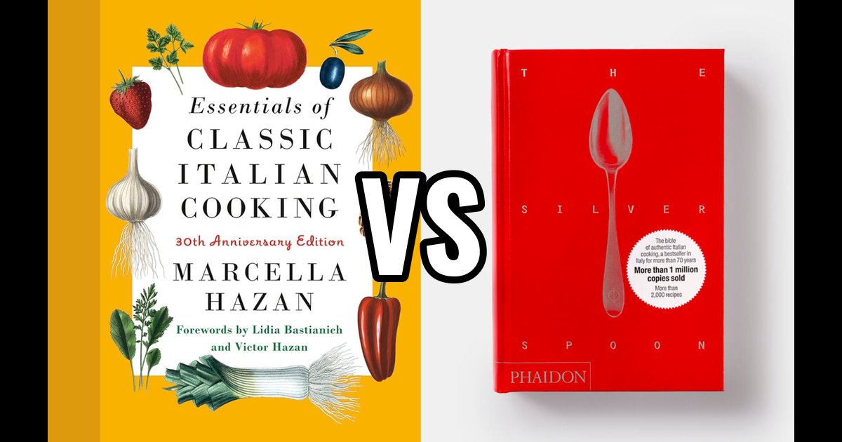 Essentials of Classic Italian Cooking vs The Silver Spoon: Fans Are Split