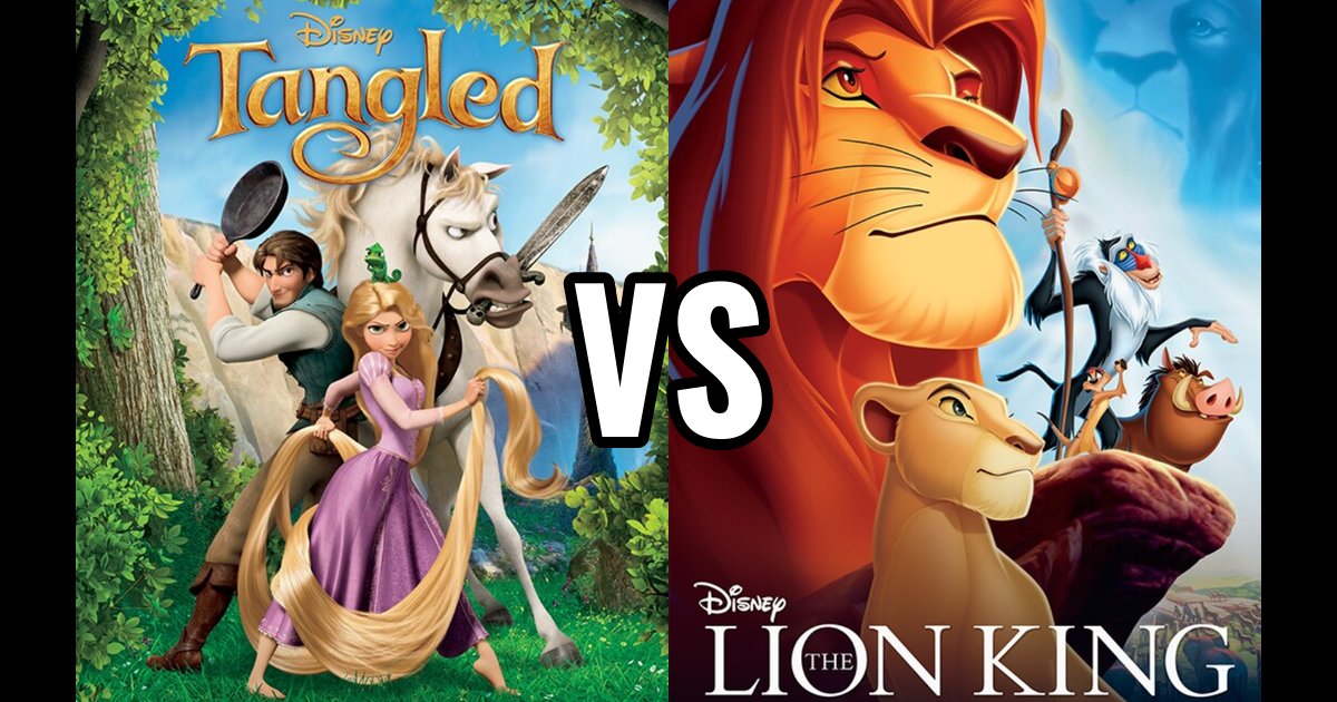 Tangled vs The Lion King: The Lion King Leads