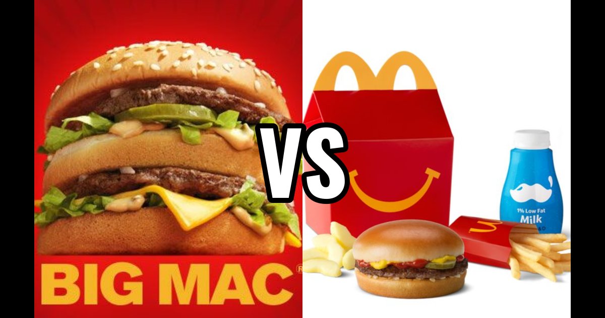 McDonald’s Big Mac vs McDonald’s Happy Meal: McDonald’s Happy Meal Leads