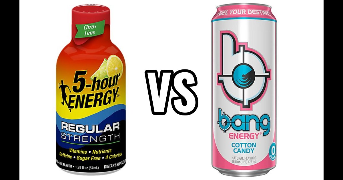 5-Hour Energy vs Bang: Bang Leads