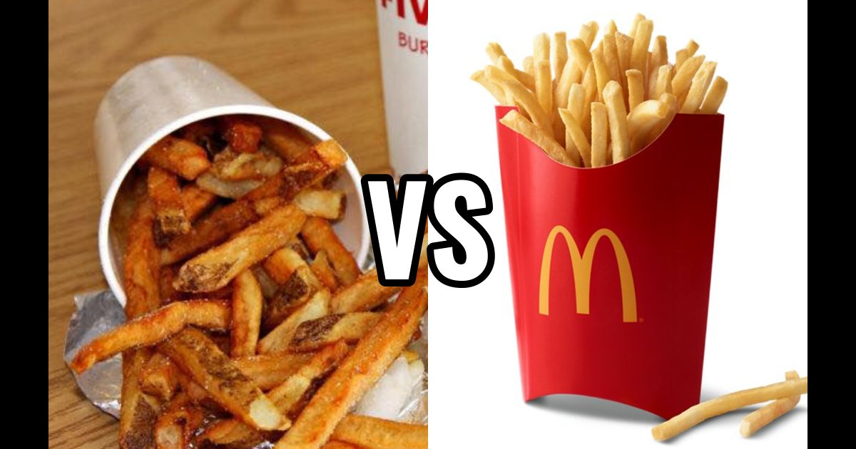Five Guys French Fries vs McDonald's Fries: McDonald's Fries Leads