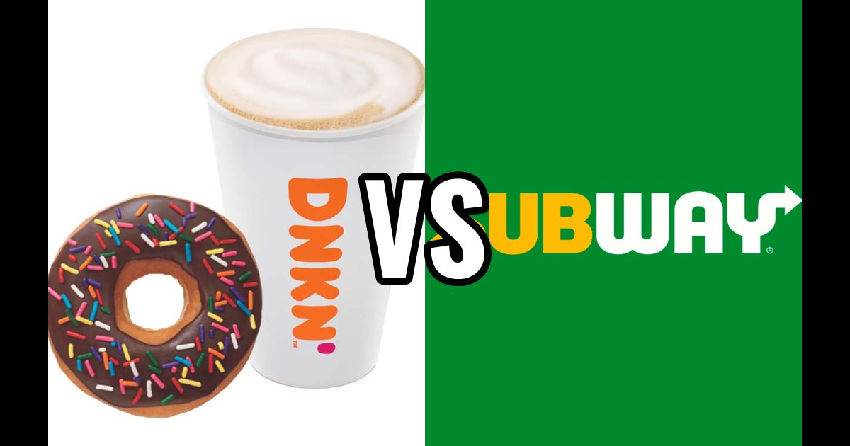 Dunkin' vs Subway: Subway Leads