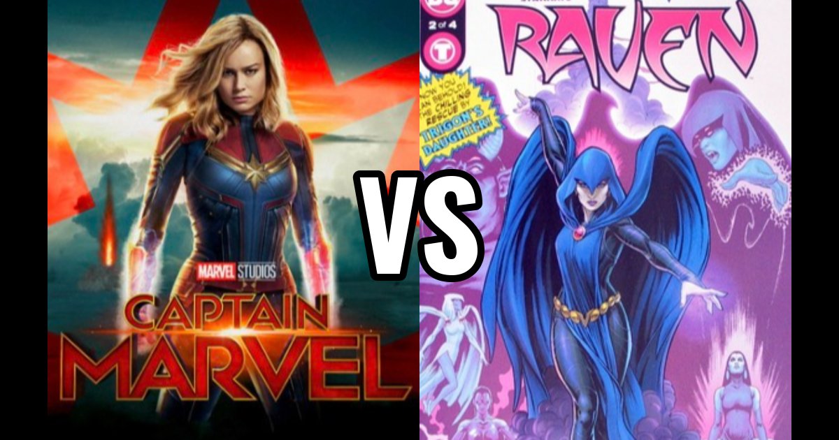 Captain Marvel vs Raven: Captain Marvel Leads