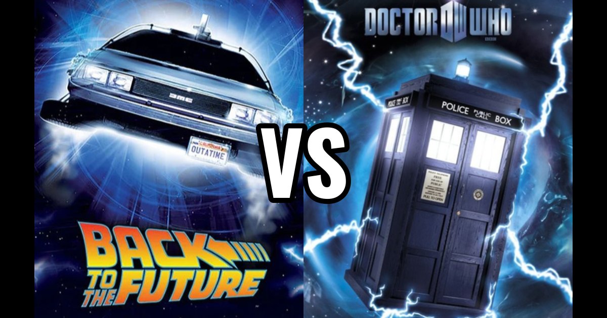 DeLorean Time Machine (Back to the Future) vs TARDIS (Doctor Who ...