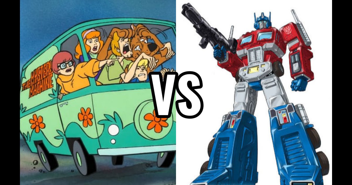 Mystery Machine (Scooby-Doo) vs Optimus Prime Truck (Transformers ...