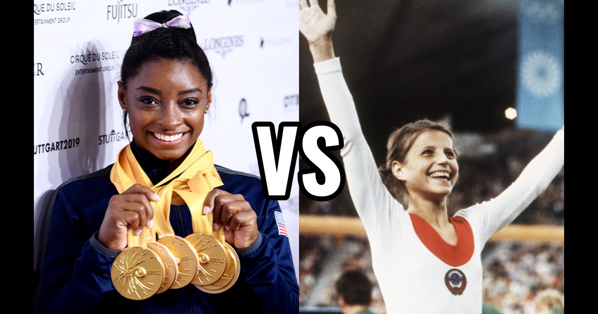 Olga Korbut Vs Simone Biles Simone Biles Leads