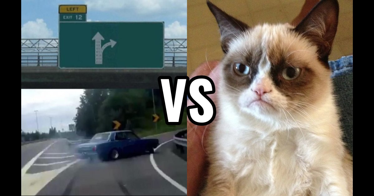 Grumpy Cat vs Left Exit 12 Off Ramp: Grumpy Cat Leads