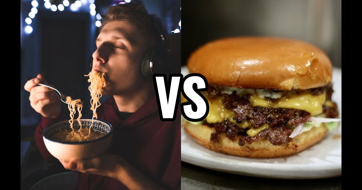 Instant Ramen vs Burgers - Which Late-Night Snack is Better?