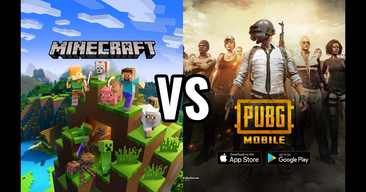 Minecraft Pocket Edition vs PUBG Mobile: Minecraft Pocket Edition Leads