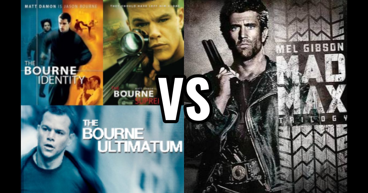Bourne Trilogy vs Mad Max + Fury Road Trilogy : Bourne Trilogy Leads