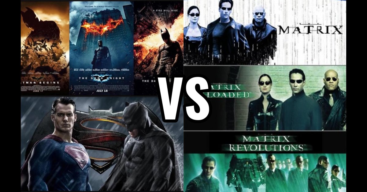 Dark Knight Trilogy vs Matrix Trilogy: Dark Knight Trilogy Leads