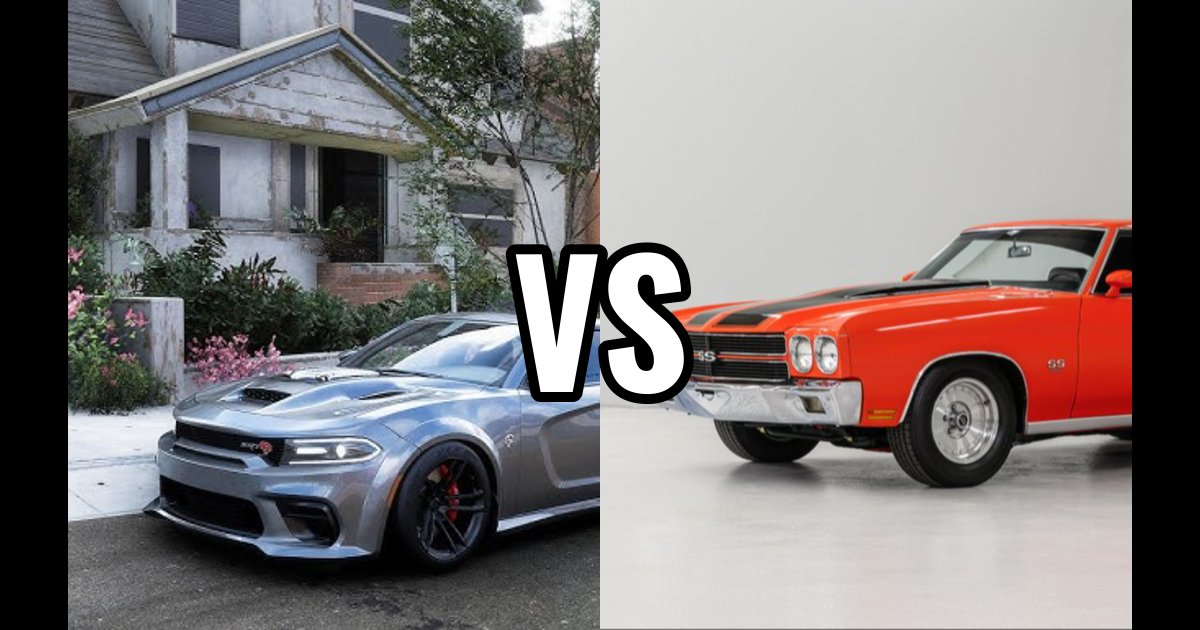 1970 Chevrolet Chevelle SS vs Dodge Charger Hellcat: 1970 Chevrolet ...