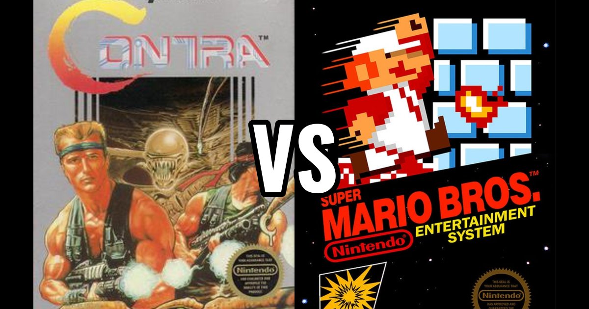 Contra vs Super Mario Bros.: Super Mario Bros. Leads