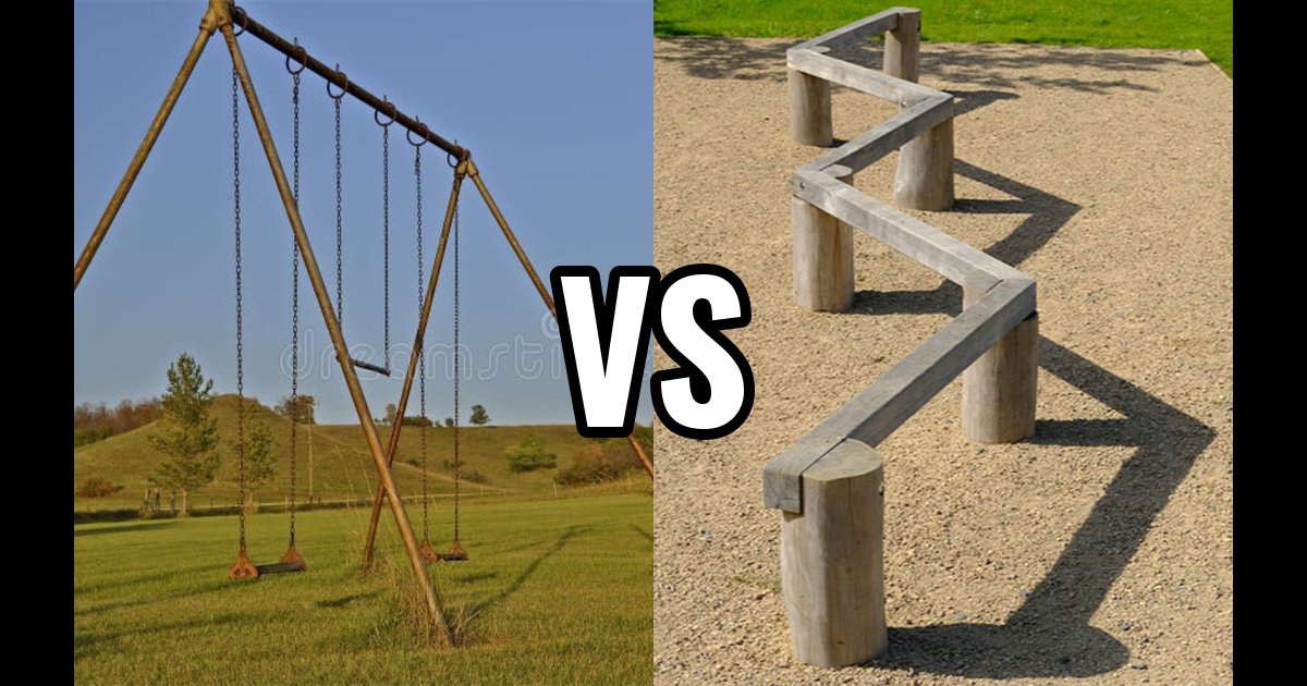 Balance Beam vs Swing Set: Swing Set Leads