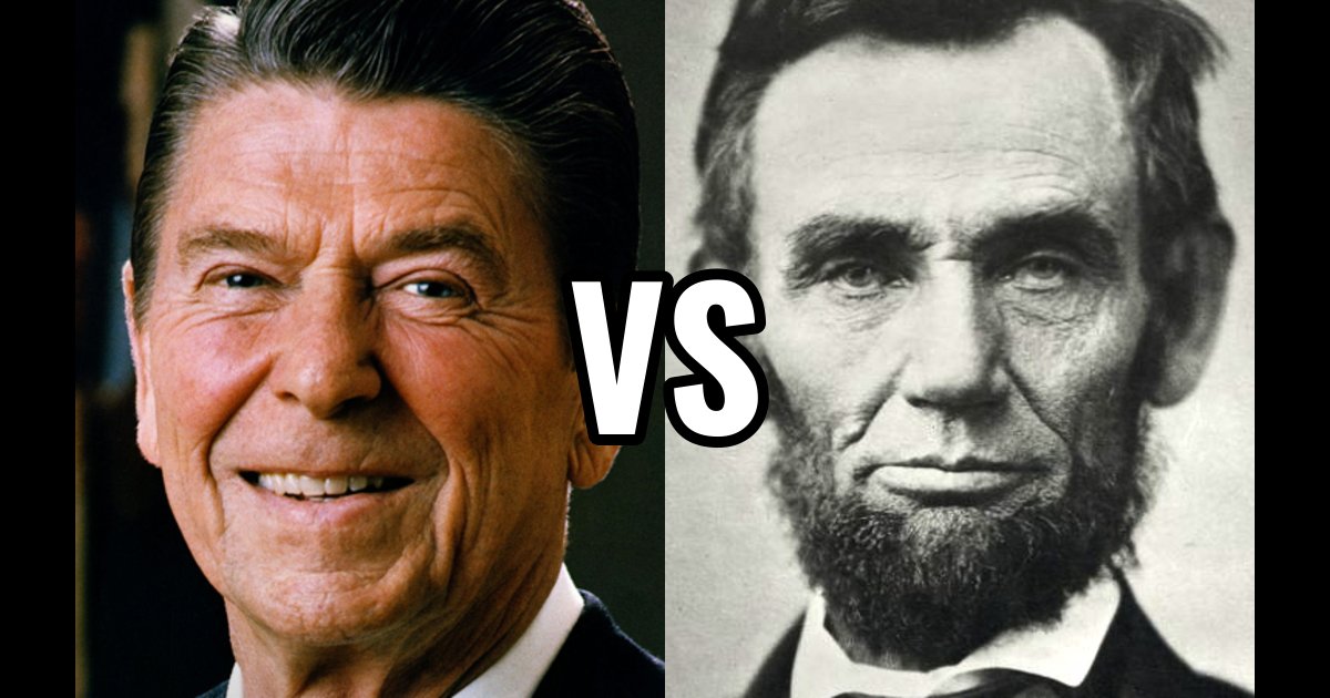 Abraham Lincoln vs Ronald Reagan: Abraham Lincoln Leads