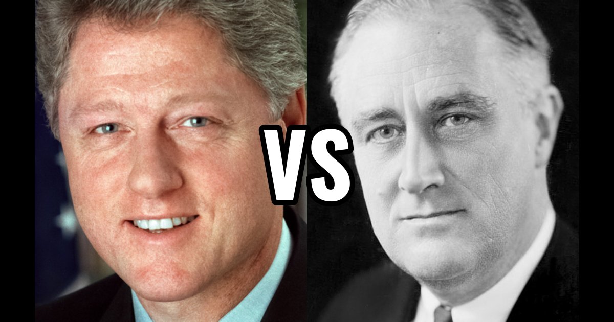 Bill Clinton vs Franklin D. Roosevelt: Franklin D. Roosevelt Leads