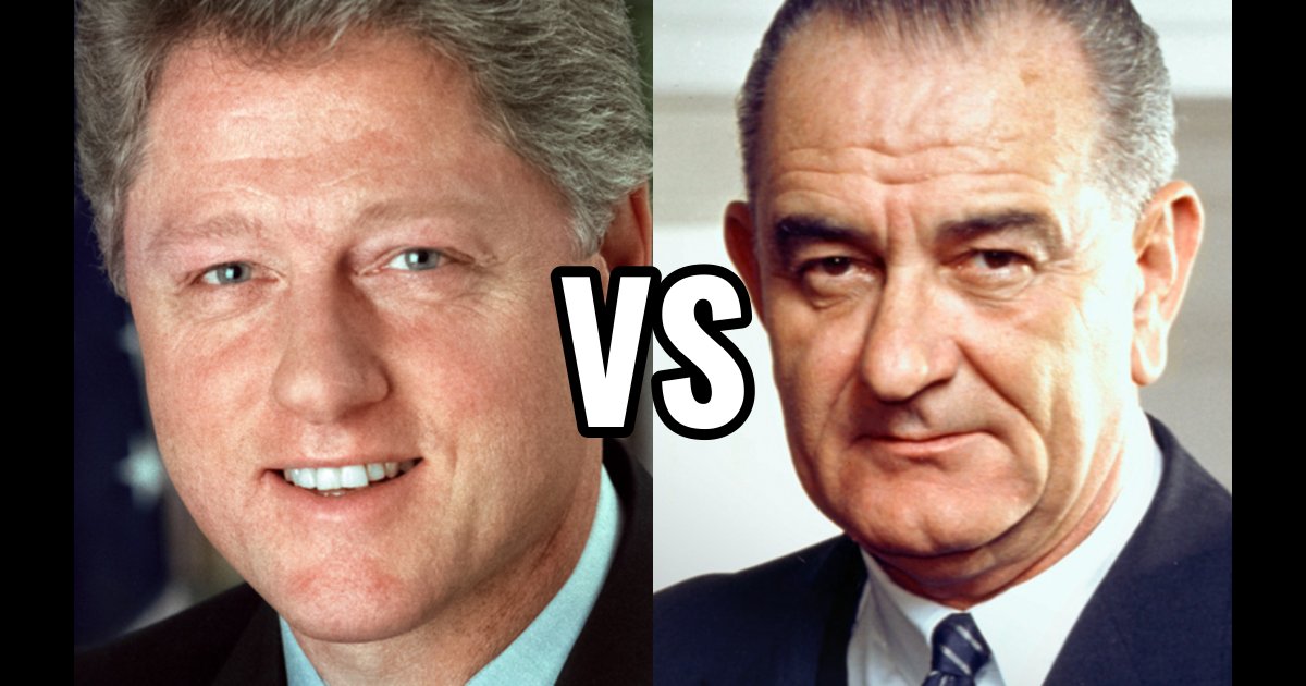 Bill Clinton vs Lyndon B. Johnson: Bill Clinton Leads