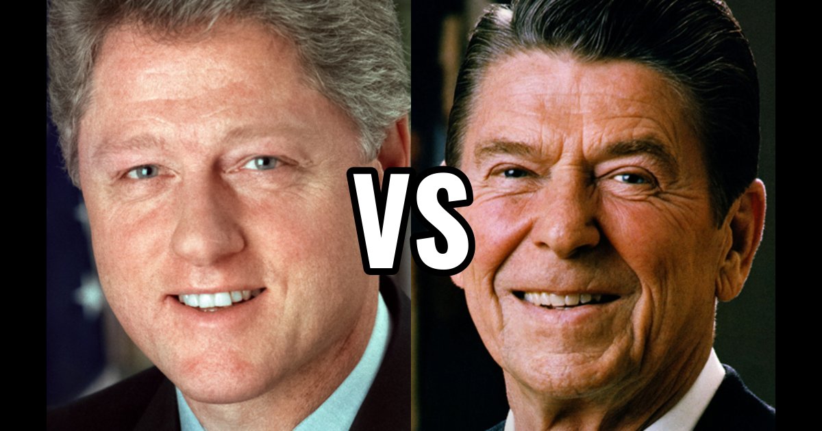 Bill Clinton vs Ronald Reagan: Bill Clinton Leads