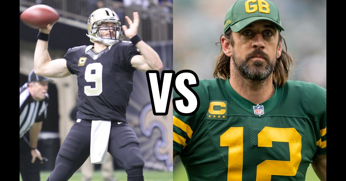 Aaron Rodgers vs Drew Brees: Aaron Rodgers Leads