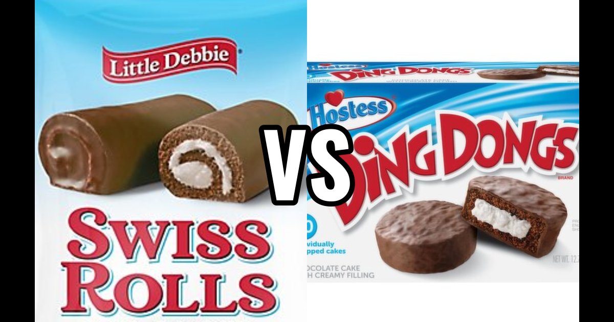 Ding Dongs (Hostess) vs Swiss Rolls (Little Debbie): Swiss Rolls ...