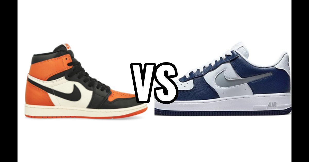 Air Jordan 1 vs Nike Air Force 1: Air Jordan 1 Leads
