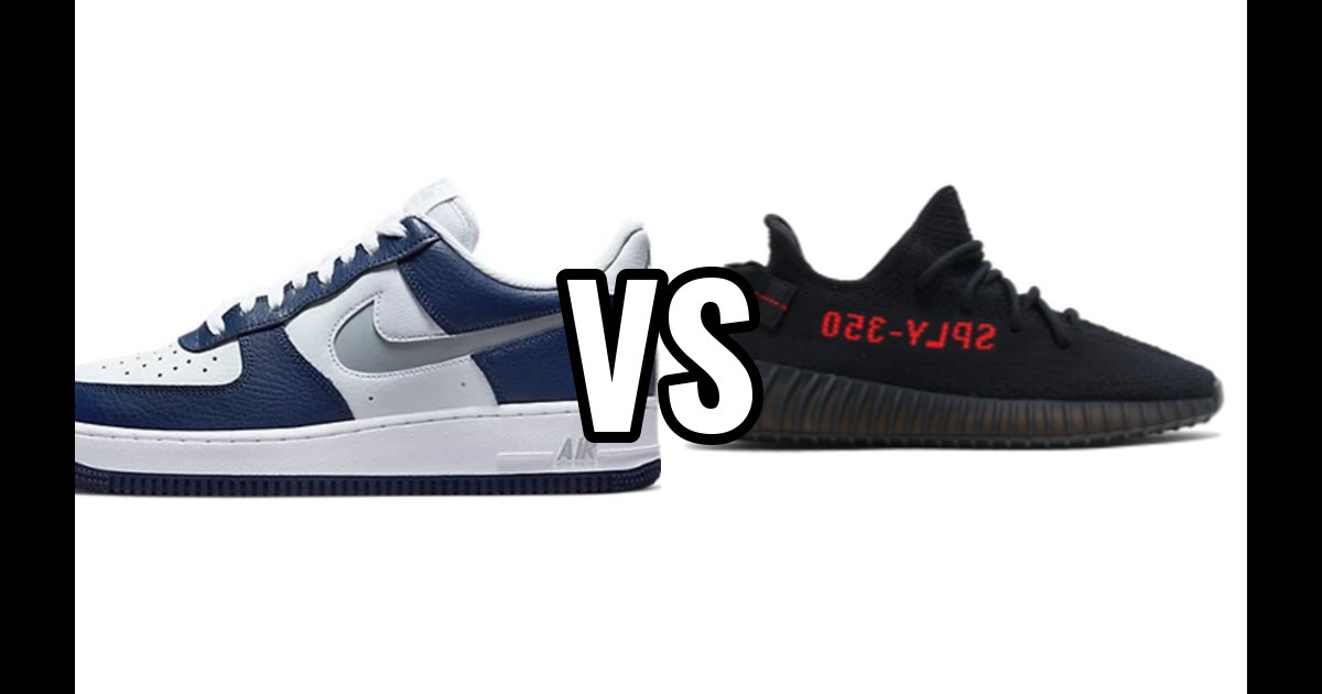 Nike Air Force 1 vs Yeezy Boost 350 V2: Nike Air Force 1 Leads