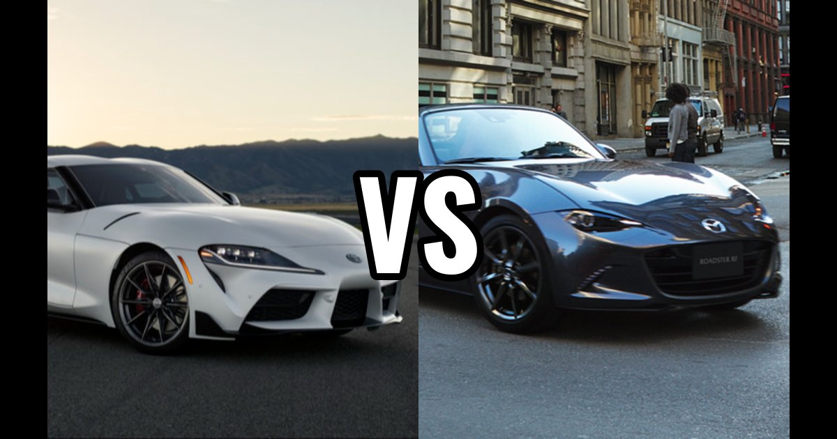 Mazda MX-5 Miata vs Toyota GR Supra: Toyota GR Supra Leads