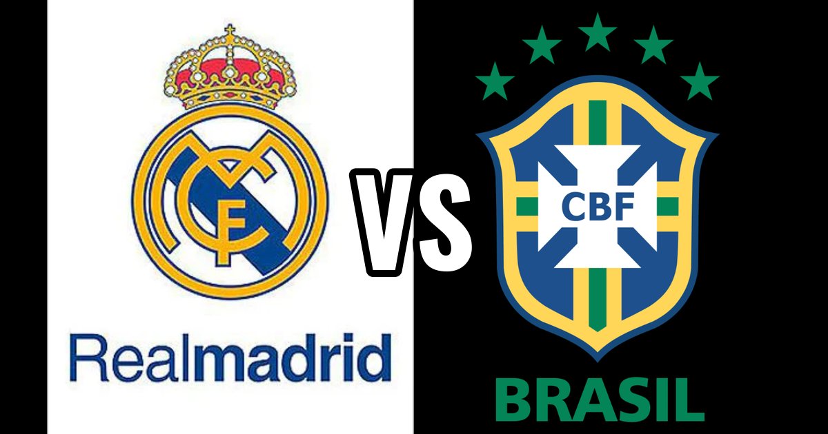 Brazil National Football Team (Soccer) vs Real Madrid (La Liga): Real ...