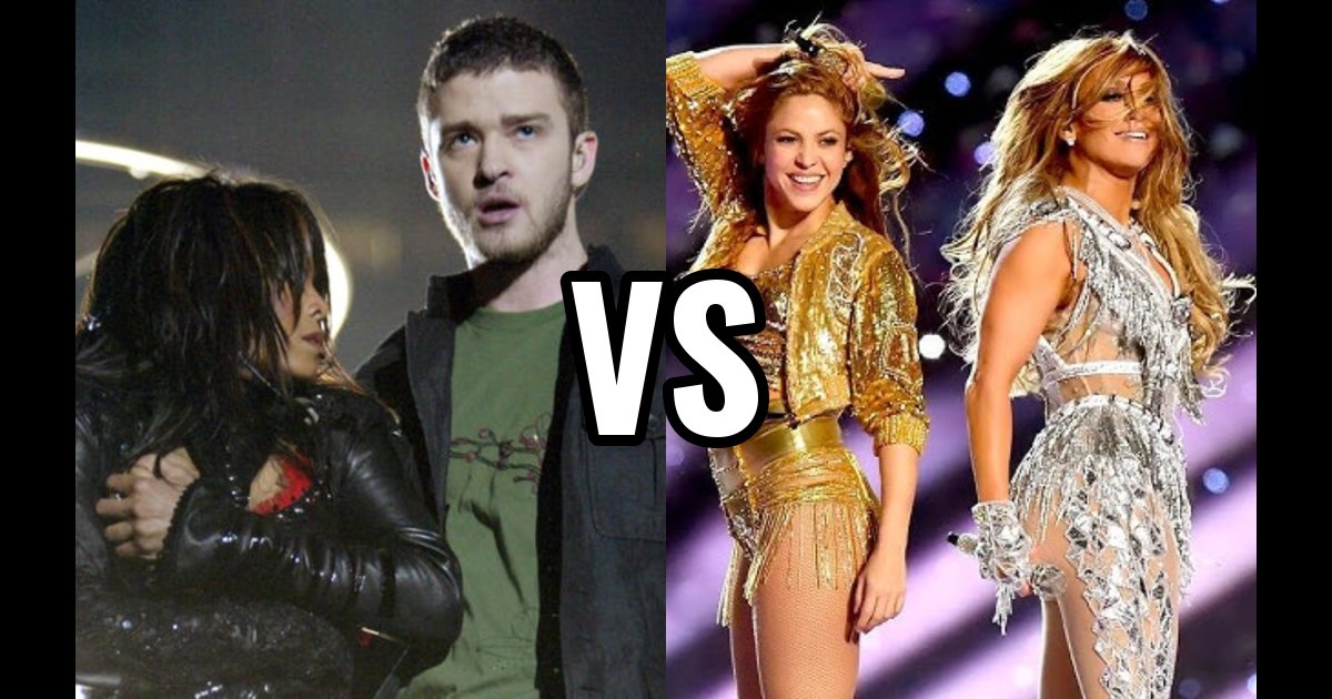 Janet Jackson & Justin Timberlake (2004) vs Shakira & J.Lo (2020 ...