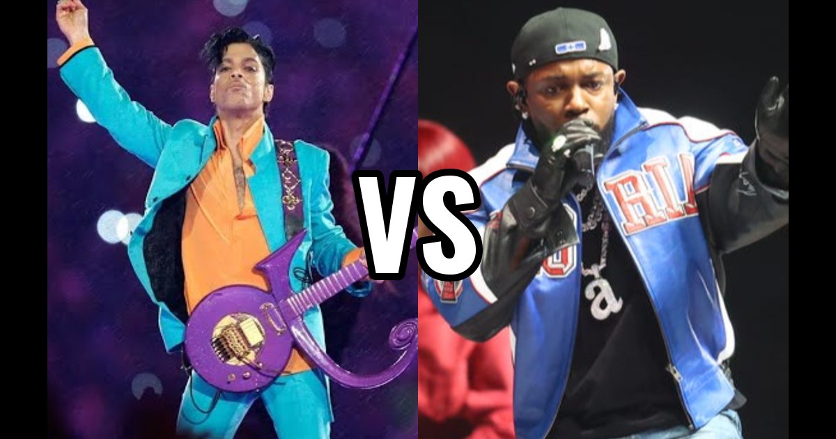 Kendrick Lamar (2025) vs Prince (2007): Prince (2007) Leads