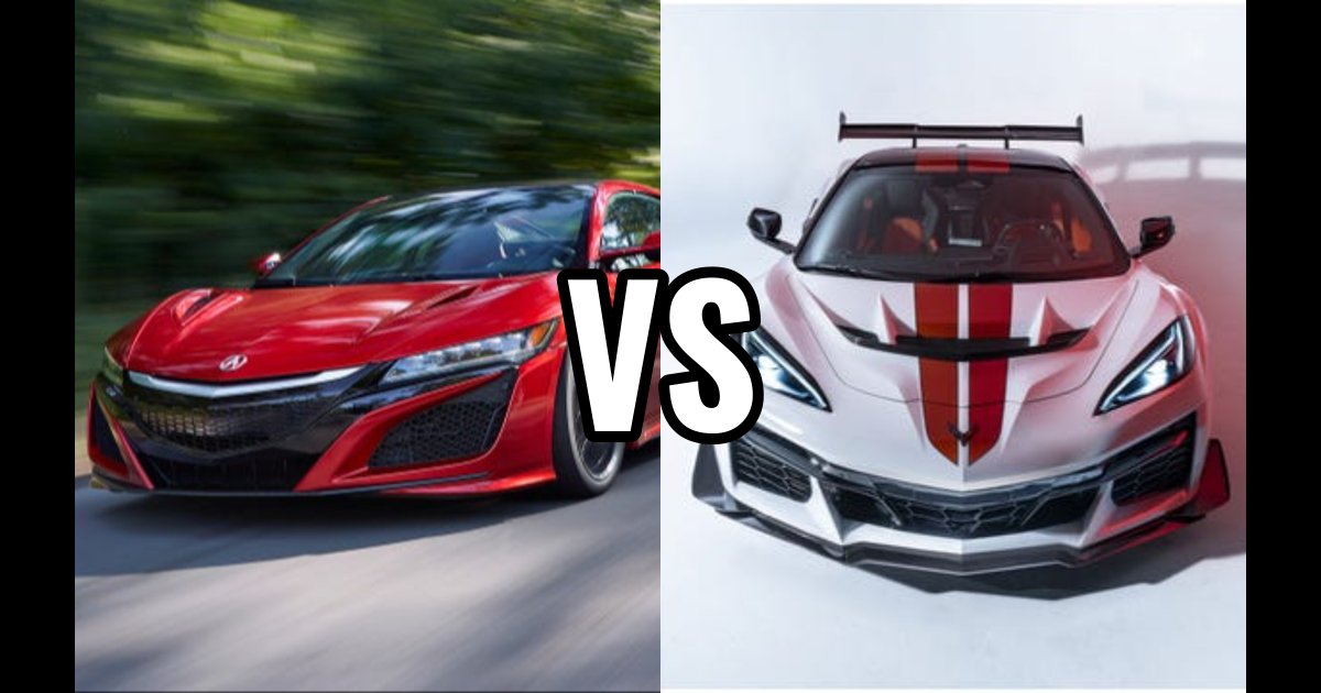 Acura NSX vs Chevrolet Corvette C8 Z06: Chevrolet Corvette C8 Z06 Leads