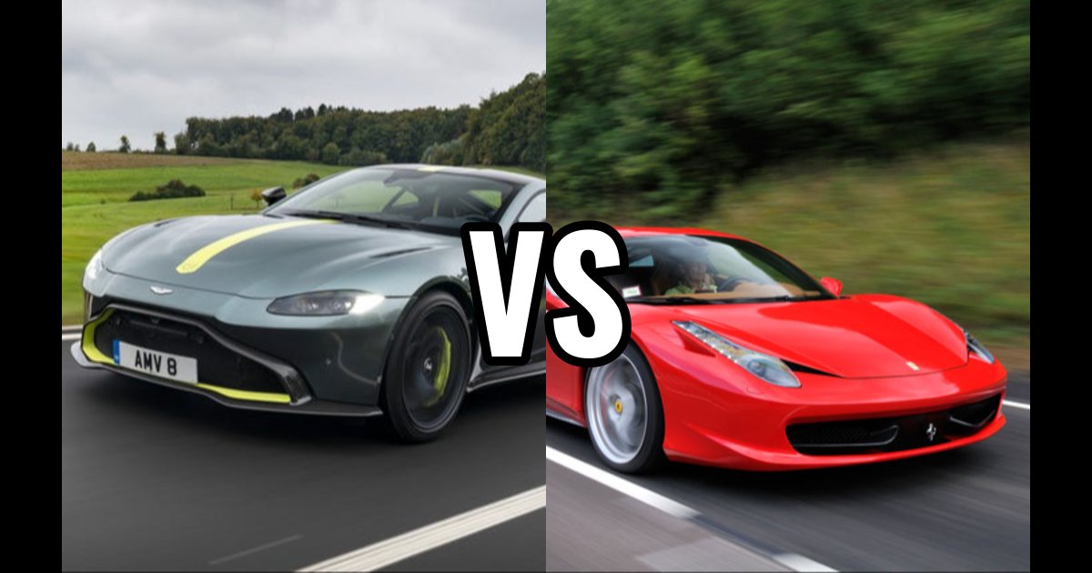 Aston Martin Vantage vs Ferrari 458 Italia: Ferrari 458 Italia Leads