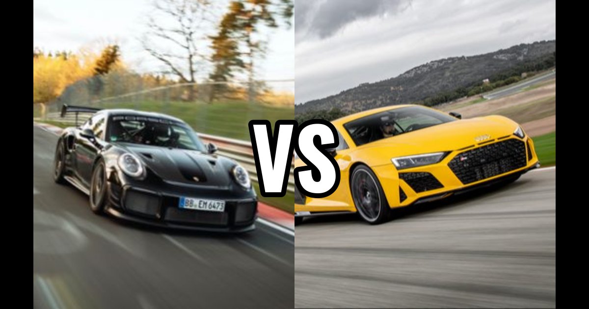 Audi R8 vs Porsche 911 GT2 RS: Porsche 911 GT2 RS Leads